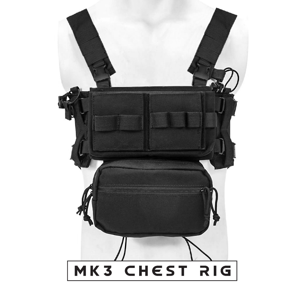 อุปกรณ์สายโยงบ่า MK3 Tactical Chest Rig วัสดุผ้า NYLON 500D ฟรีไซส์ ...