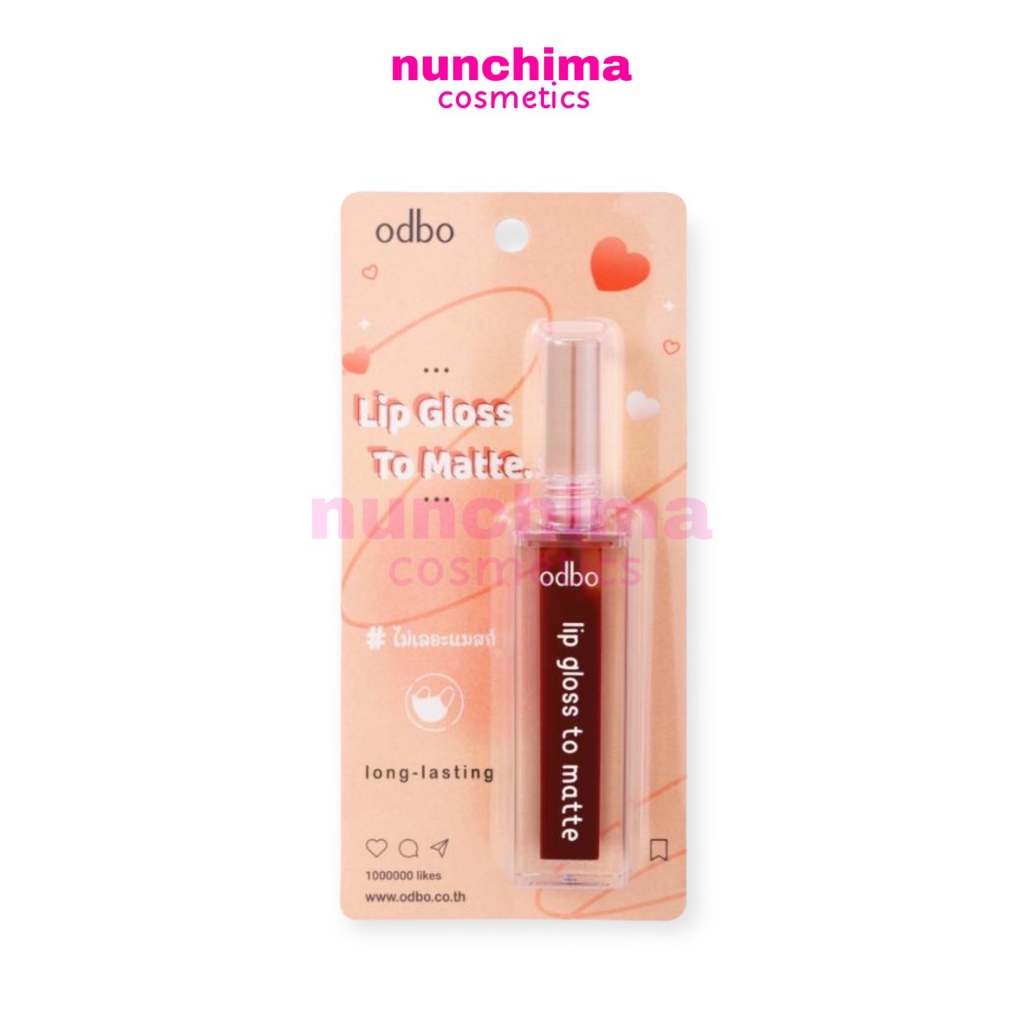 OD5006 odbo Lip Gloss To Matte โอดีบีโอ ลิป กลอส ทู แมทท์ | Shopee Thailand