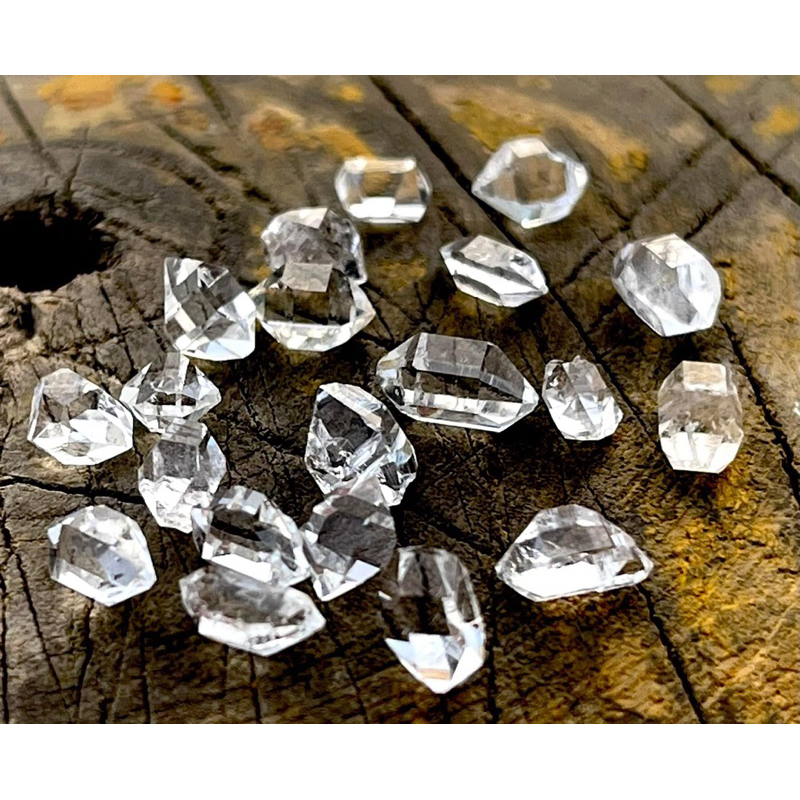20pc, Herkimer Style Diamond Quartz Crystals , Diamond Quartz Crystals ...