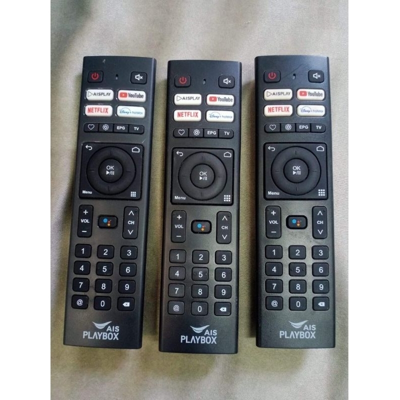 รีโมทสำหรับกล่องAISplaybox รุ่นใหม่ V.3,V4 มีคำสั่งเสียง ปุ่มเนตฟลิต ...