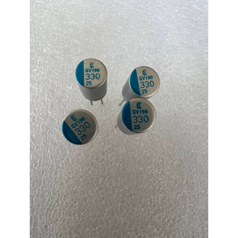 คาปาซิเตอร์ 330UF 25V C330UF 25V C330UF 25V ขนาด8x12mm.แถบสีฟ้าใหม่แกะ ...