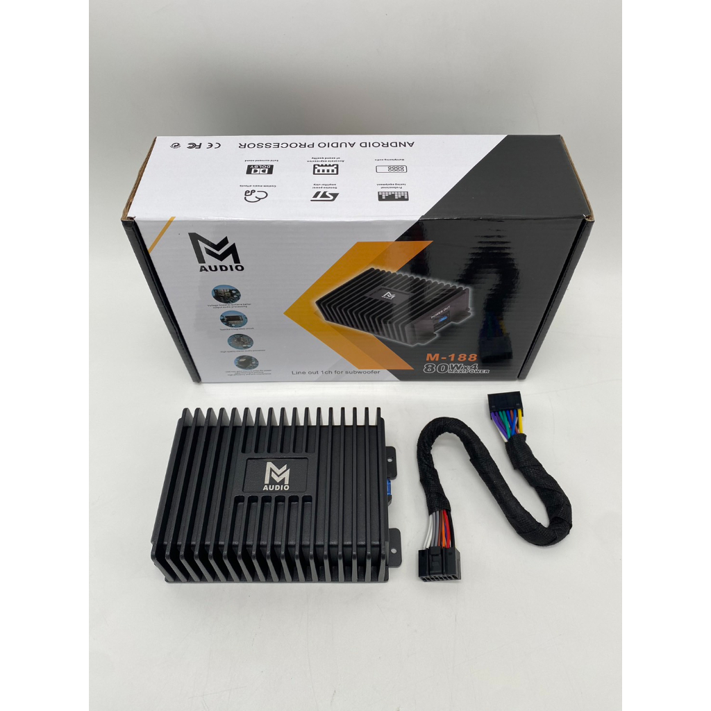 แอมป์ขยาย สำหรับจอแอนดรอยด์ 7" 9" 10" ปลั๊กตรงรุ่น16pin เพาเวอร์แอมป์ ...