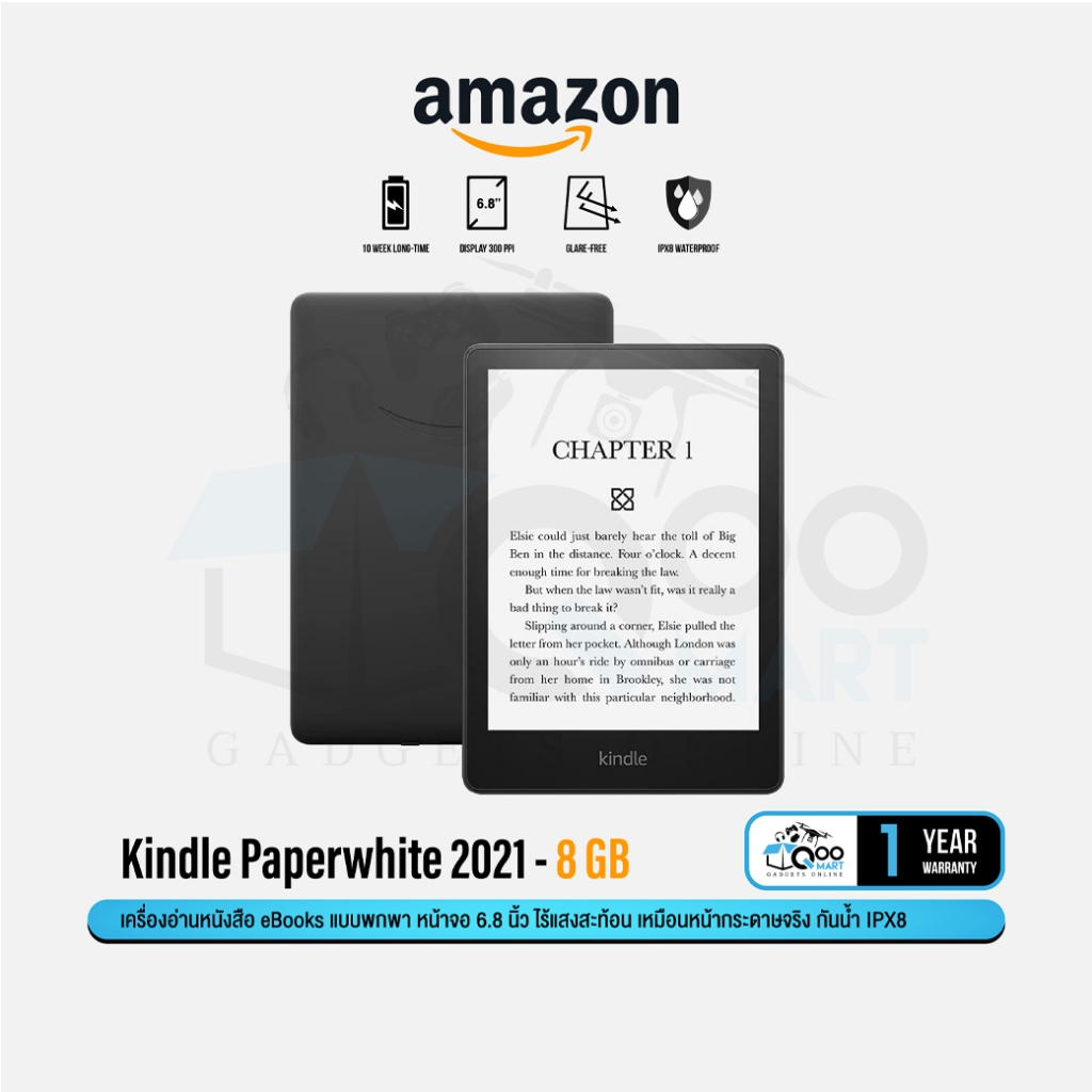 Amazon Kindle Paperwhite 2021 eBooks Reader 8GB 32GB 11thGen เครื่องอ่านหนังสือ หน้าจอขนาด6.8 ...