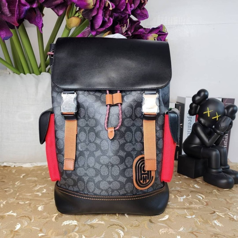 COACH (69291) RIVINGTON BACKPACK IN COLORBLOCK SIGNATURE CANVAS ...