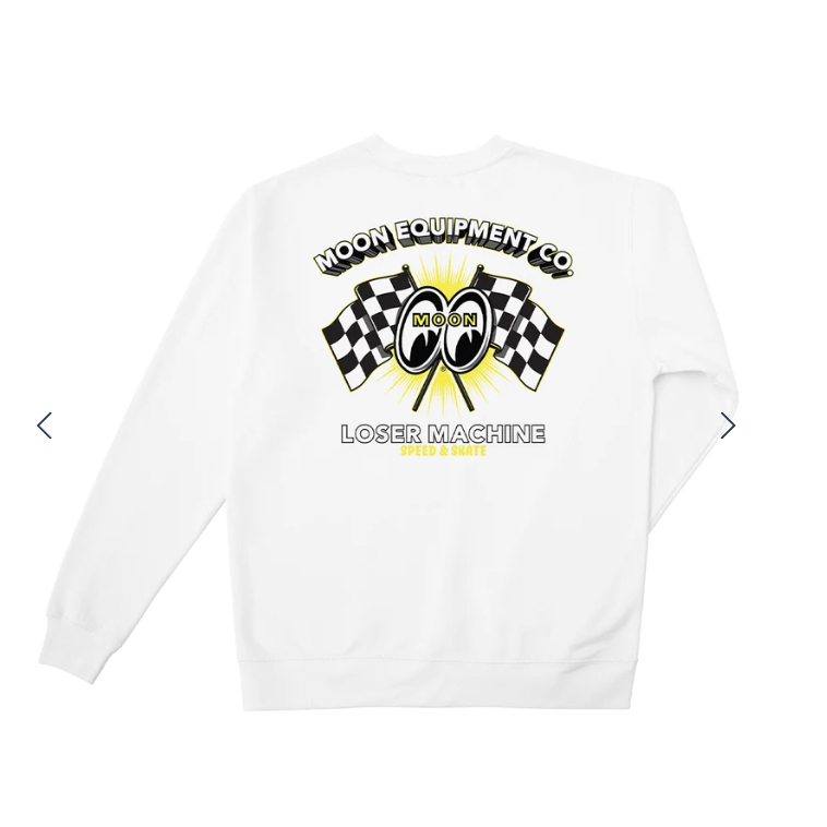 LOSER MACHINE x MOON FASTEST LAP SWEAT LMC017WH | Shopee Thailand