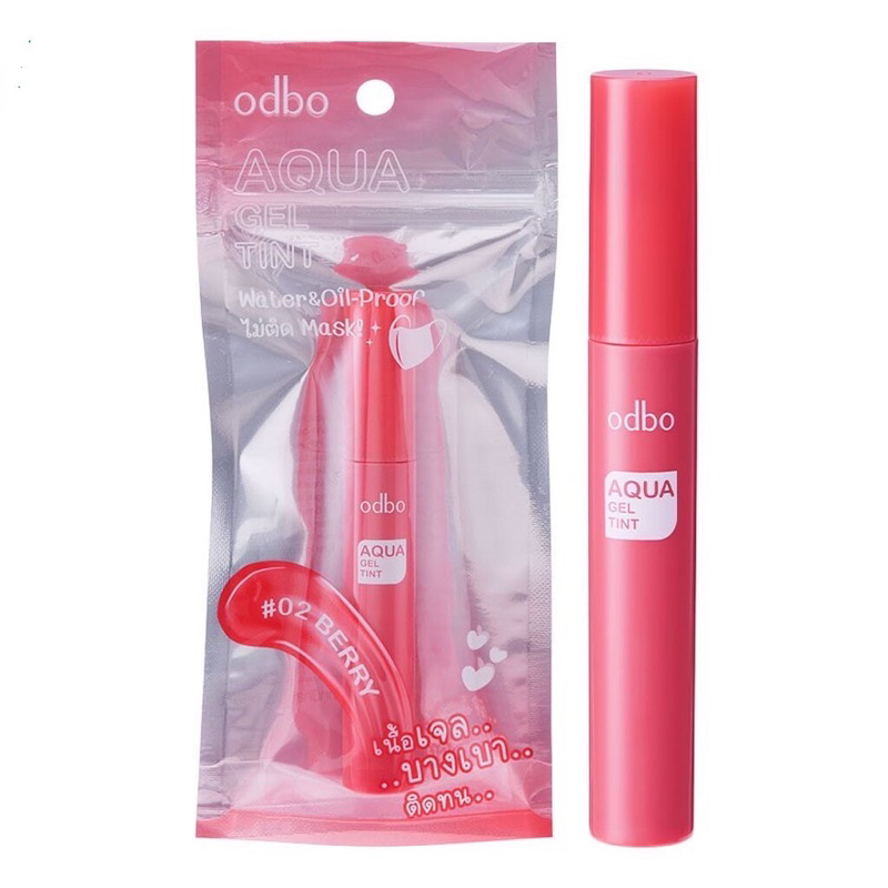 ODBO Aqua Gel Tint ขนาด 3g. โอดีบีโอ อะควา เจล ทินท์ ลิปทินท์ OD596 พร้อมส่ง ของเเท้100% ...