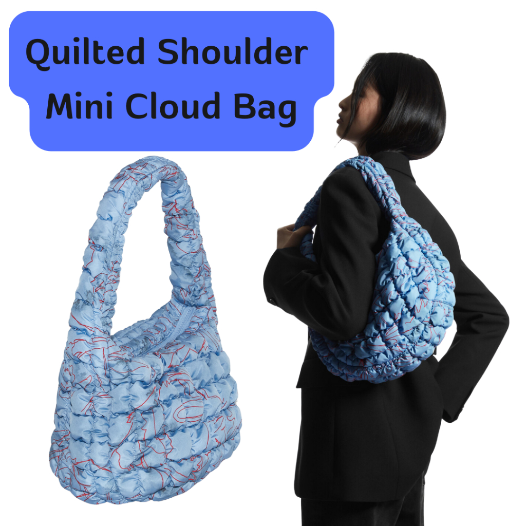 Quilted Shoulder Mini Cloud Bag กระเป๋าสะพายไหล่สี light blue กระเป๋าแบรนด์ที่เจนี่ BP ใช้ ...