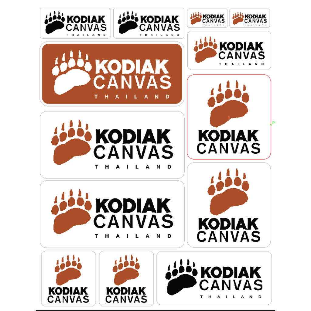 kodiak สติ๊กเกอร์ PVC แคมป์ปิ้ง ไดคัท Sticker Camping ขนาด 22cm x 28cm จำนวน 1 ชื้น ติดกระเป๋า ...