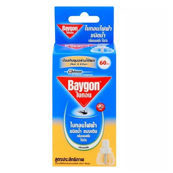 ไบกอนไฟฟ้า ชนิดน้ำ แบบเติม 60คืน [ กลิ่นบลอสซั่ม, กลิ่นไพน์ ] Baygon ...