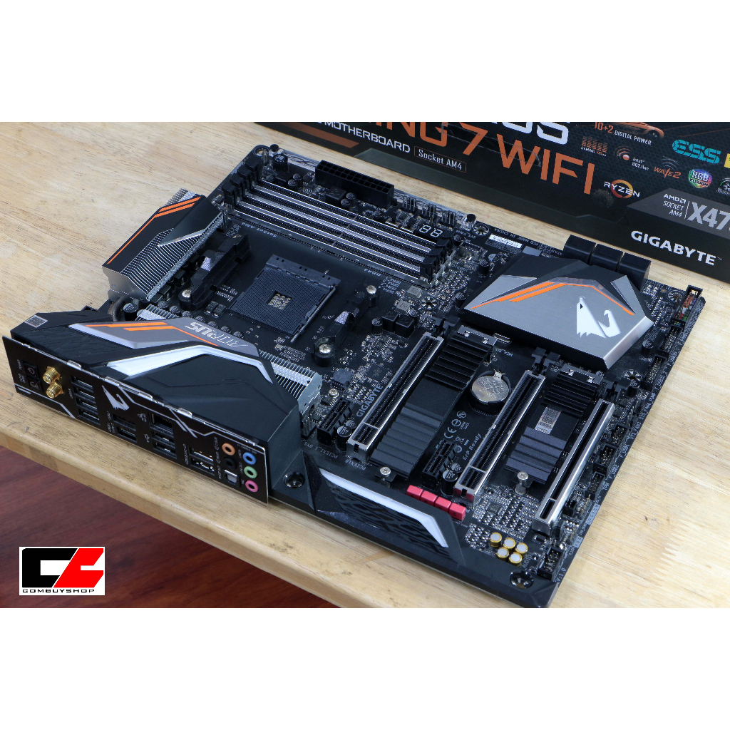 MB AMD AM4 GIGABYTE AORUS X470 GAMING 7 WIFI [ บอร์ดตัวเทพสวยมากๆ / ครบ ...