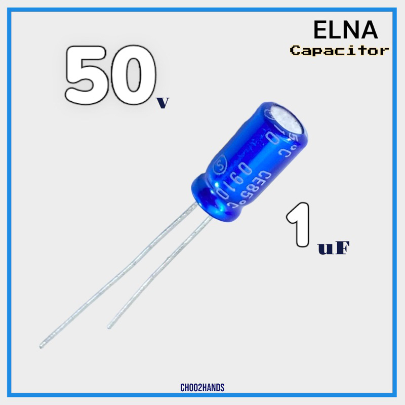 1uF 50v คาปาซิเตอร์ ELNA CAPACITOR คาปาซิเตอร์ ลำโพง วงจรขยายเสียง 0918 (4ชิ้น/Pcs.) | Shopee ...
