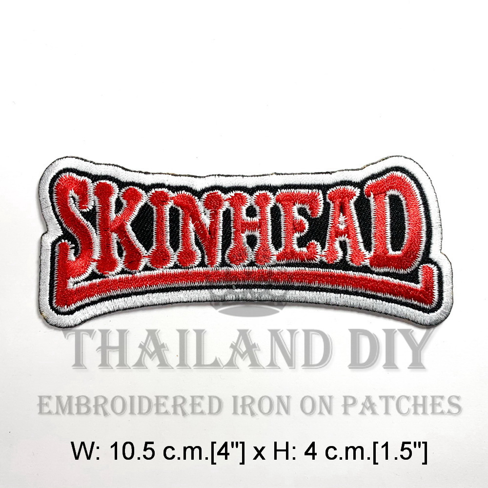 ตัวรีดติดเสื้อ งานปัก สัญลักษณ์ ต่อต้านการเหยียดผิว Skinhead anti ...