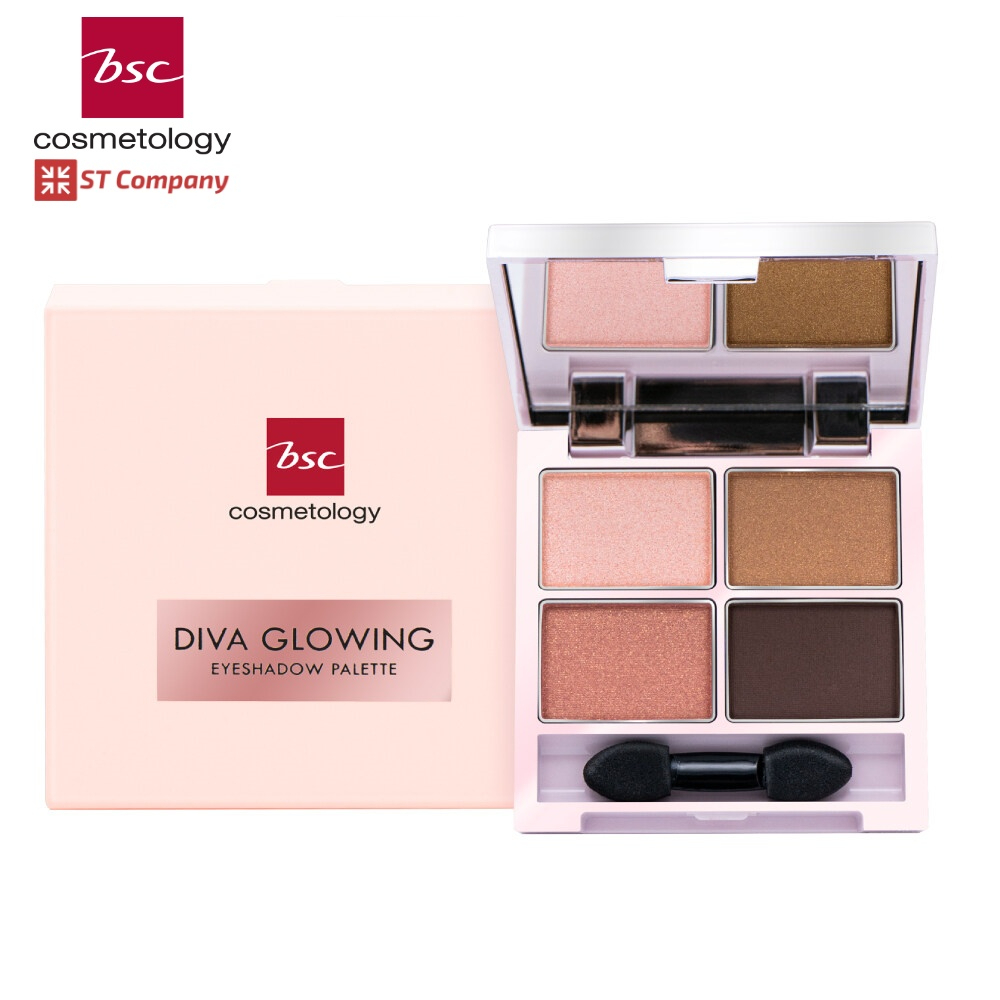 EYESHADOW l BSC DIVA GLOWING EYESHADOW PALETTE อายพาเลท รวม 4 เฉดสี อายแชโดว์ บีเอสซี เขียนคิ้ว ...