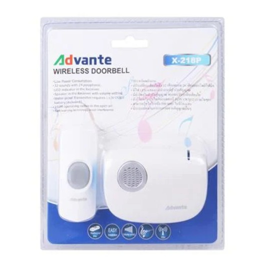 กระดิ่งไร้สายแบตเตอรี่ ADVANTE X-218P | Shopee Thailand