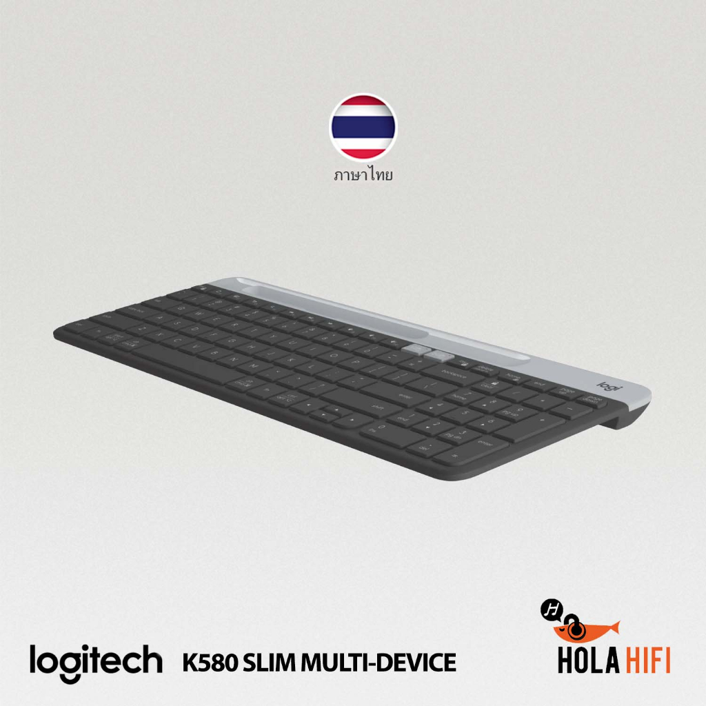 LOGITECH K580 SLIM MULTI-DEVICE WIRELESS KEYBOARD(Graphite) | Shopee Thailand