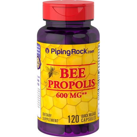 Piping rock Bee Propolis 600 mg 120 capsules โพรพอลิส บำรุงร่างกาย เสริมสร้างภูมิคุ้มกัน ...