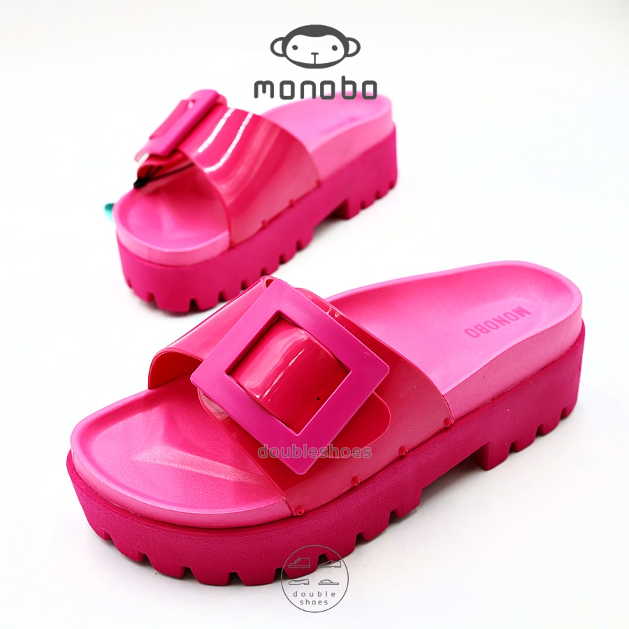 MONOBO (Super Jello) รองเท้าแตะส้นหนา หญิง ไซส์ 5-8 | Shopee Thailand