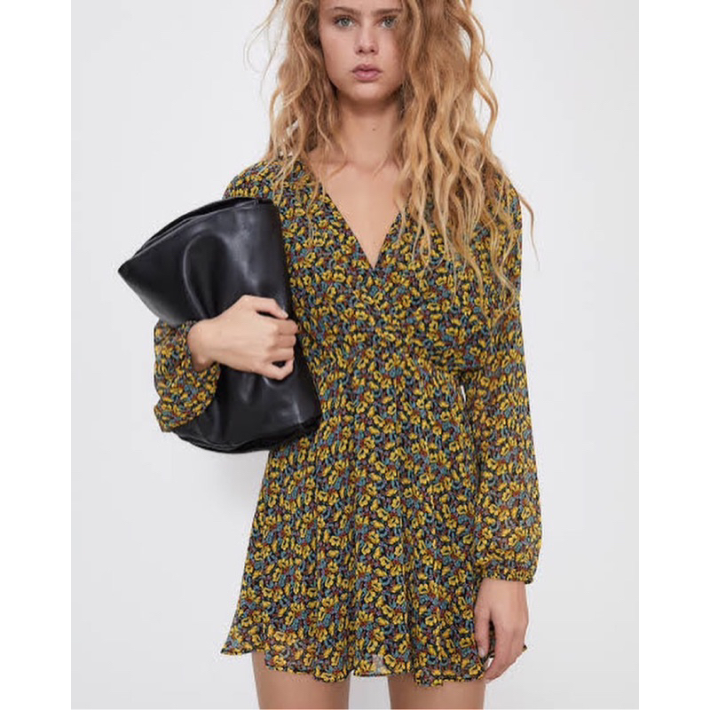 Zara flora dress like new | Shopee Thailand