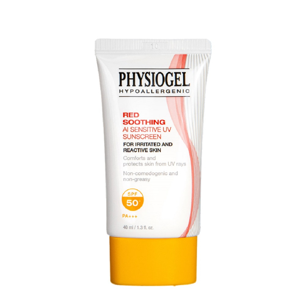 PHYSIOGEL Red Soothing AI Sensitive UV Sunscreen SPF 50 PA+++ 40 ml. ฟิสิโอเจล เรด ซูทติ้ง เอไอ ...