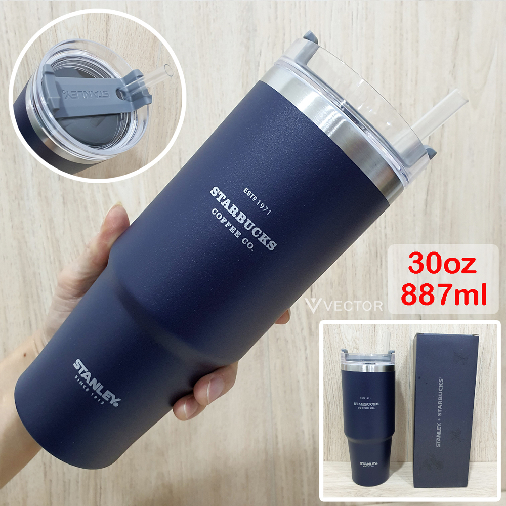 แก้วน้ำ กระติกน้ำ 20oz/600ml 30oz/900ml สแตนเลส304 แถมหลอด เก็บร้อน-เย็น พร้อมฝา STAR Tumbler ...
