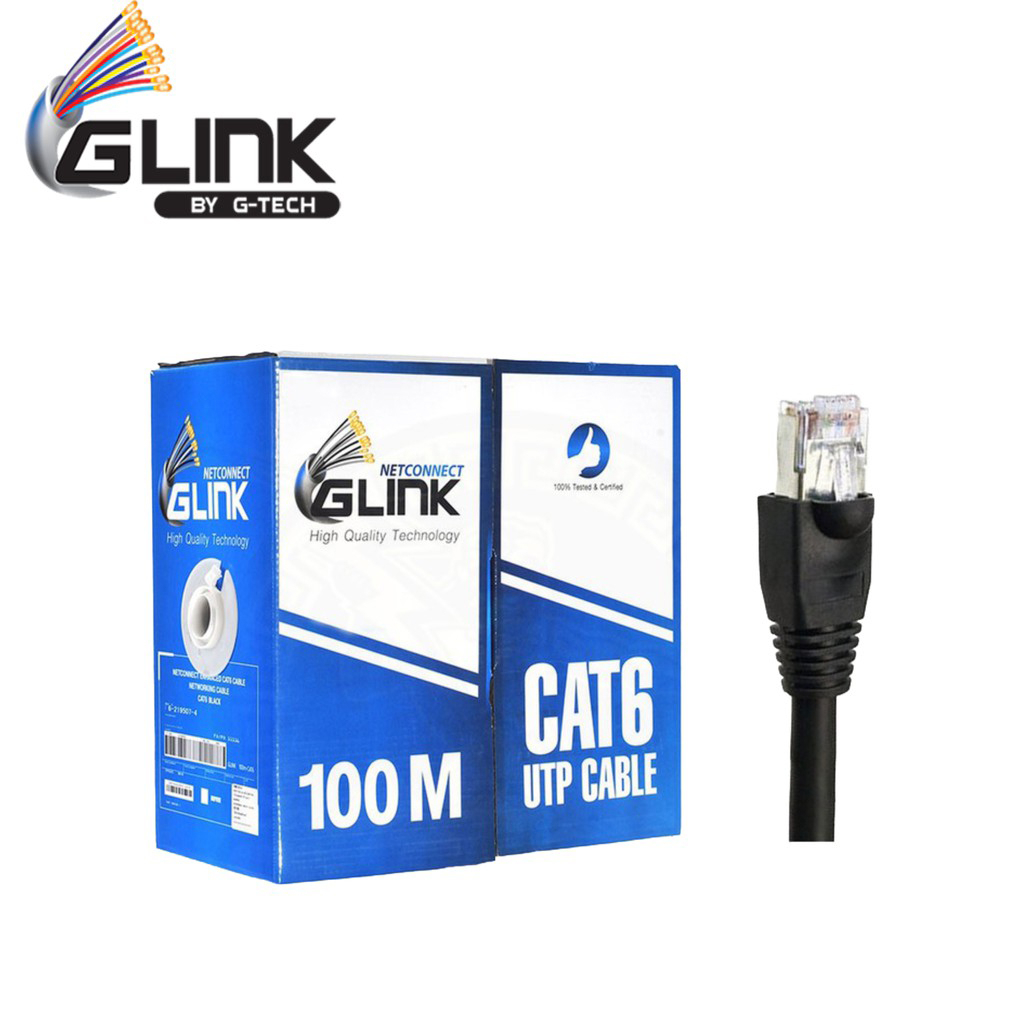 Glink สายแลน CAT6 Outdoor รุ่น UTP Cable GL6002 / GL-6002 (100m/Box) สำหรับใช้ภายนอกอาคาร ...