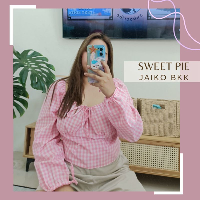 Jaiko Sweet Pie เสื้อครอปสาวอวบ อก 38-44 | Shopee Thailand