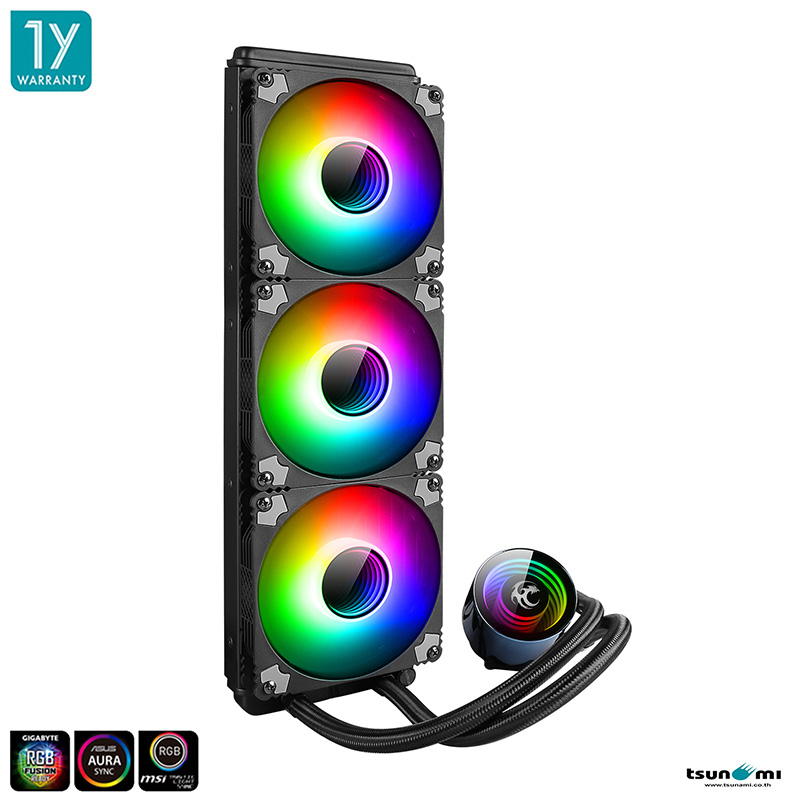 (ไม่มีแสงไฟ) ชุดน้ำระบบปิด Tsunami SL-360 Unlimited Deep Space Lighting ...