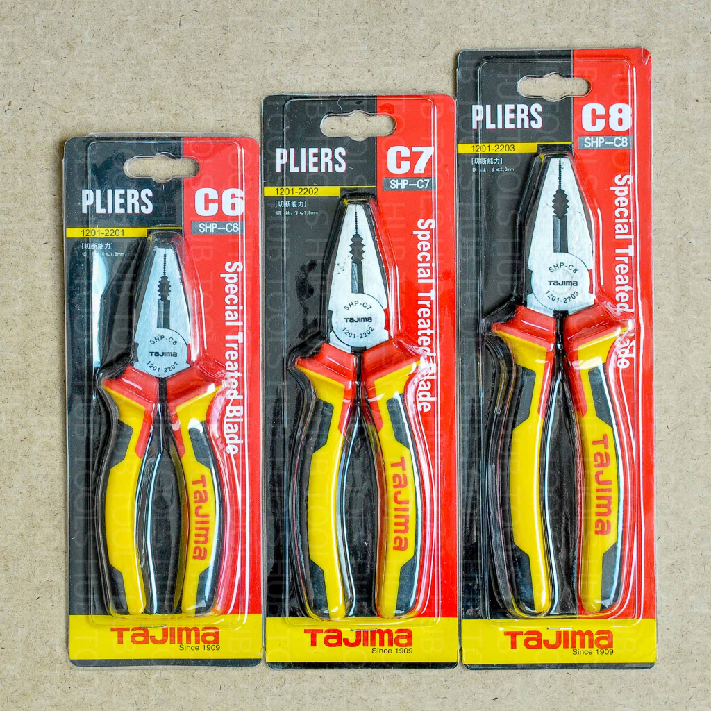 TAJIMA คีมปากจิ้งจก ขนาด 6-7-8 นิ้ว (ของแท้) Carbon Steel ฟันคีมมีความ ...