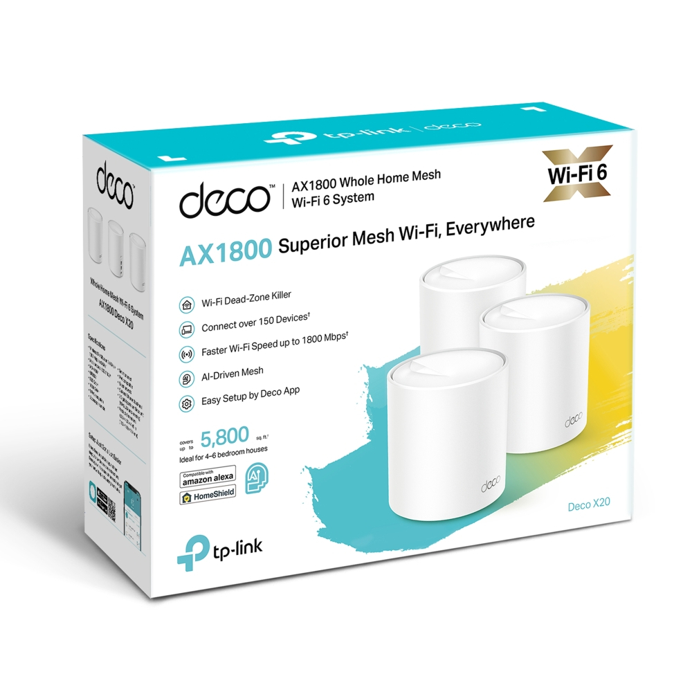 TP-LINK DECO_X20-PACK3 AX1800 Whole Home Mesh Wi-Fi 6 System (Warranty LT) | Shopee Thailand