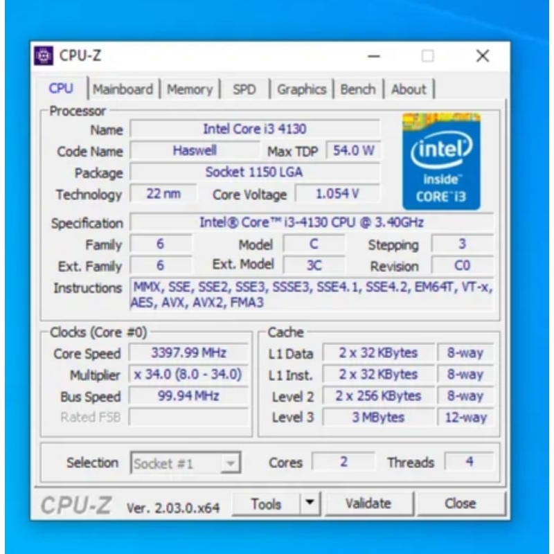 ซีพียู core i3-4130/4150 gen4 | Shopee Thailand