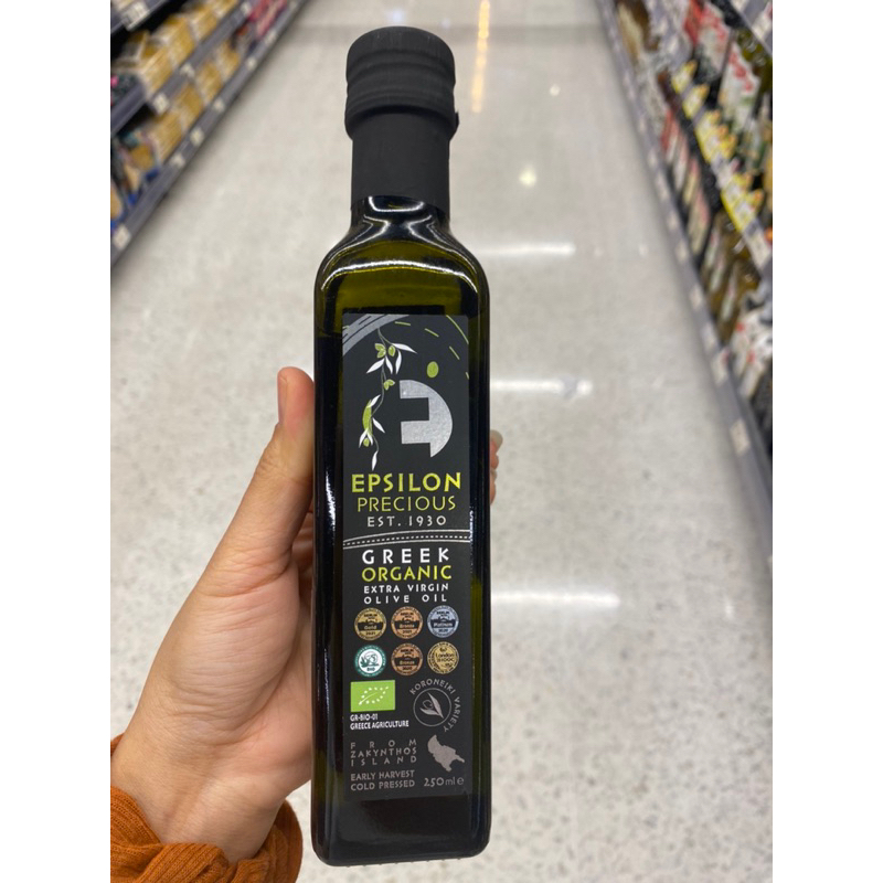 Greek Organic Extra Virgin Olive Oil ( Epsilon Precious Brand ) 250 Ml ...