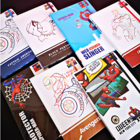 สมุดบันทึก ฮีโร่ คละลาย (ขนาด A5) Marvel Avengers รุ่น A580A ( 70 แกรม ...