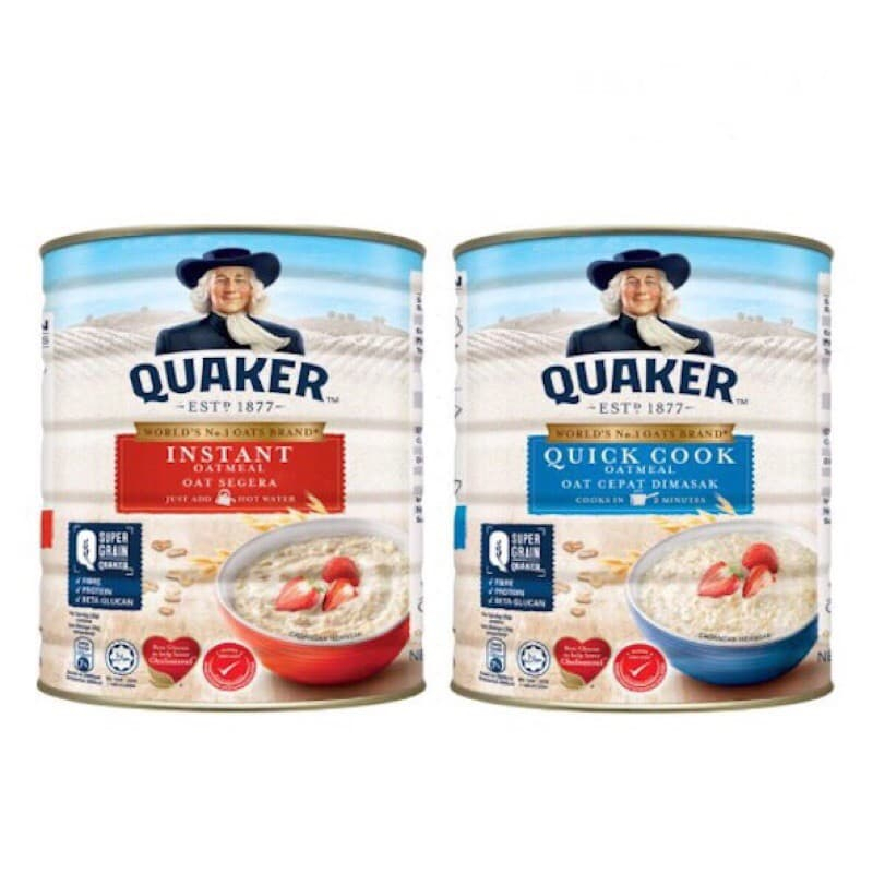 ข้าวโอ็ต ธัญพืชสำเร็จรูป แบบกระป๋อง (Quaker Instant Oatmeal / Quick ...