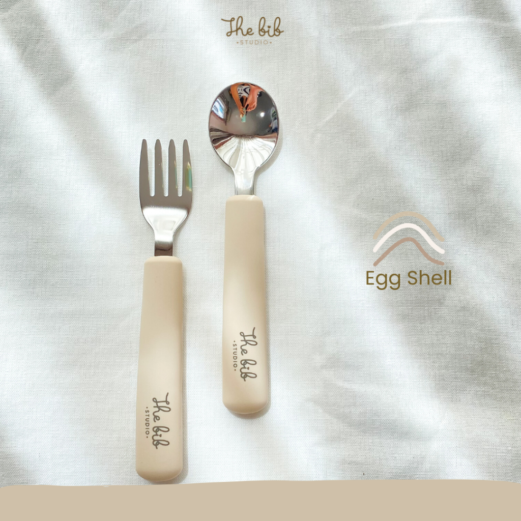 The Bib Studio ใหม่ ช้อนส้อมเด็ก ช้อนส้อมสแตนเลสเด็ก ช้อนทานข้าวเด็ก ...