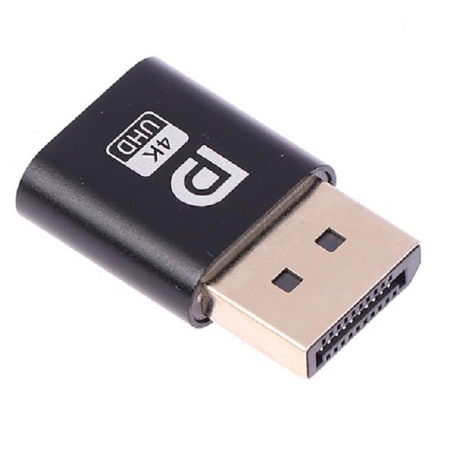 4K Displayport Dummy Plug DP อะแดปเตอร์แสดงผลเสมือนจริง อุปกรณ์เสริม ...
