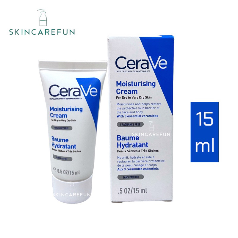 (แท้/พร้อมส่ง) ขนาดทดลอง CERAVE Moisturising Cream Tester 15 ml. เซราวี ...