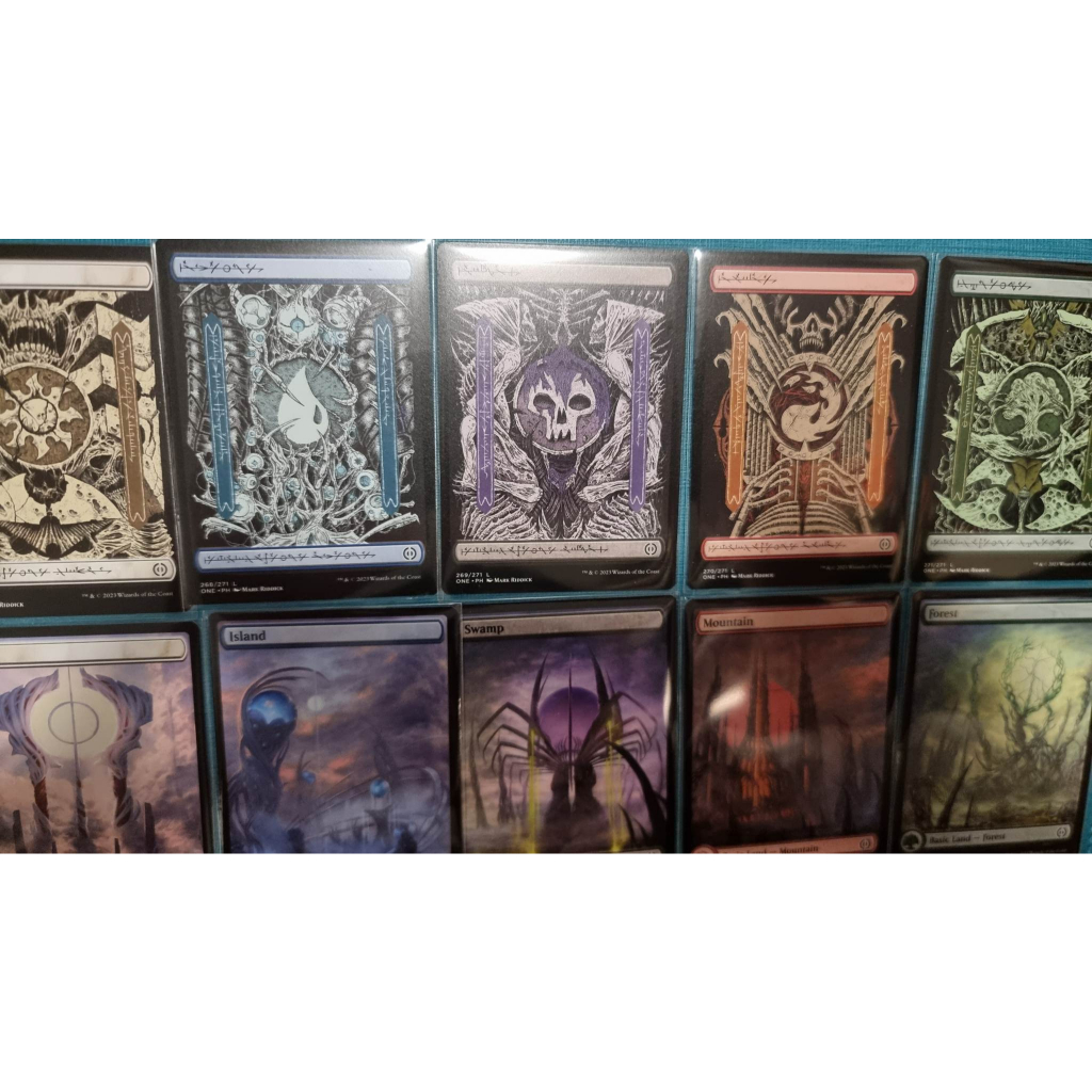 MTG Basic land Full Art Phyrexian และ ธรรมดา การ์ด Magic The Gathering ...