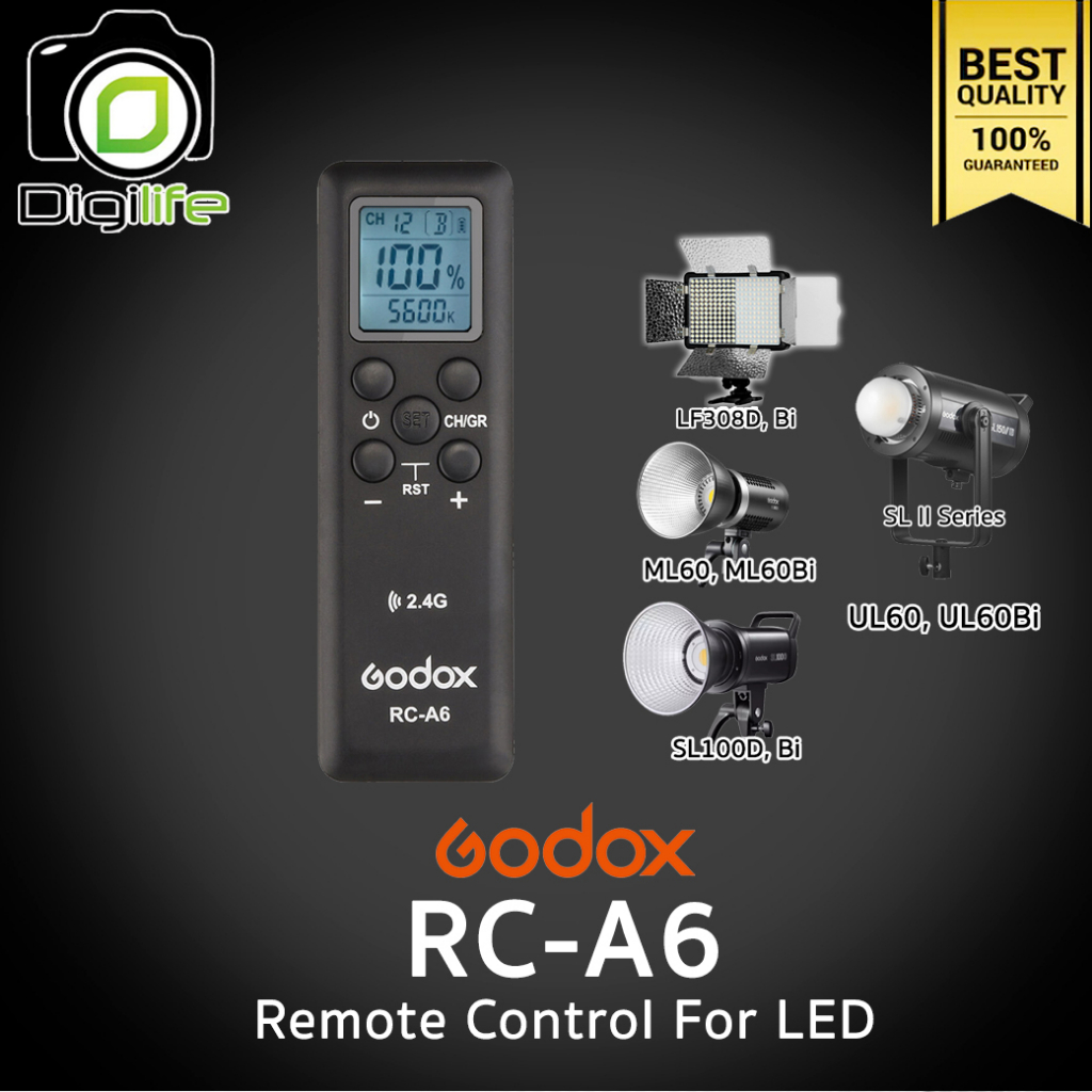Godox Remote RC-A6 For LED LF308D,Bi / ML60,Bi / UL60-Bi / SL100D,Bi ...