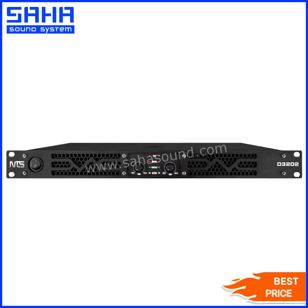(ประกัน 1 ปี) NTS D3202 2CH Power Amp Class D เพาเวอร์แอมป์ 2 แชนแนล (2CH x 320W)sahasound - สห ...