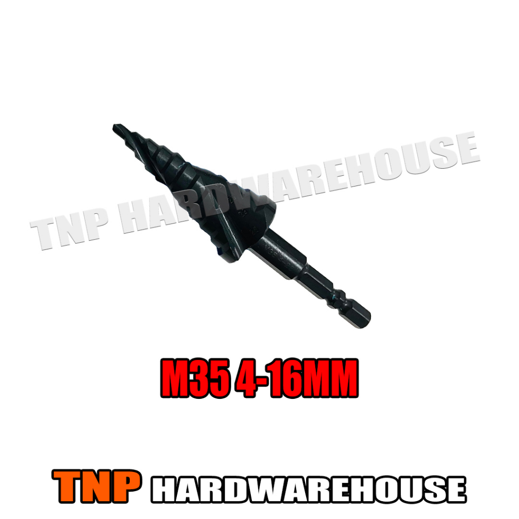 ดอกเจดีย์ ดอกสว่านเหล็กทรงกรวย ก้านHEX STEP DRILL TNP เจาะขยาย คว้านรู ...