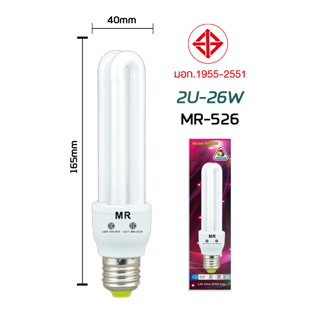 หลอดประหยัดไฟ รุ่นเฮอริเคน หลอดไฟแบบเสียบ หลอดเกลียว ขั้วเกลียว E27 หลอดไฟประหยัดไฟ ( 85W 128W ...