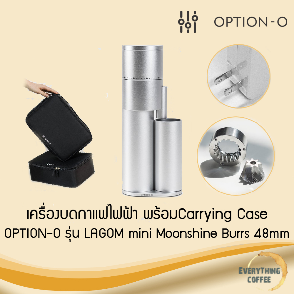 OPTION-O รุ่น LAGOM mini electric coffee grinder + Carrying Case⚡ ...