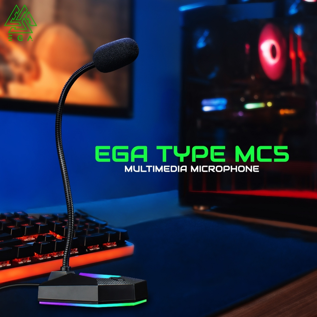 EGA TYPE MC5 ไมโครโฟน Gaming Microphone ไมโครโฟนตั้งโต๊ะ ขนาดเล็กพาพา ...