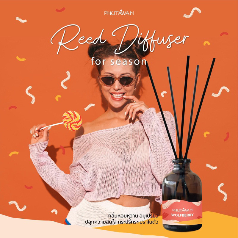 ก้านไม้หอมปรับอากาศ 100 ml Phutawan Aroma Reed Diffuser ภูตะวัน | Shopee Thailand