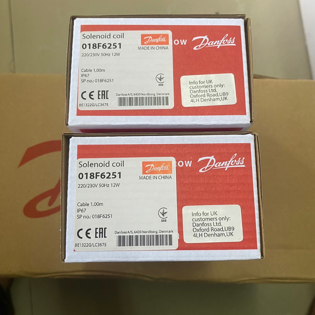 Danfoss 018F6251 018Z6251 Solenoid coil, BF230AS, Cable, 1.00 m, Supply ...