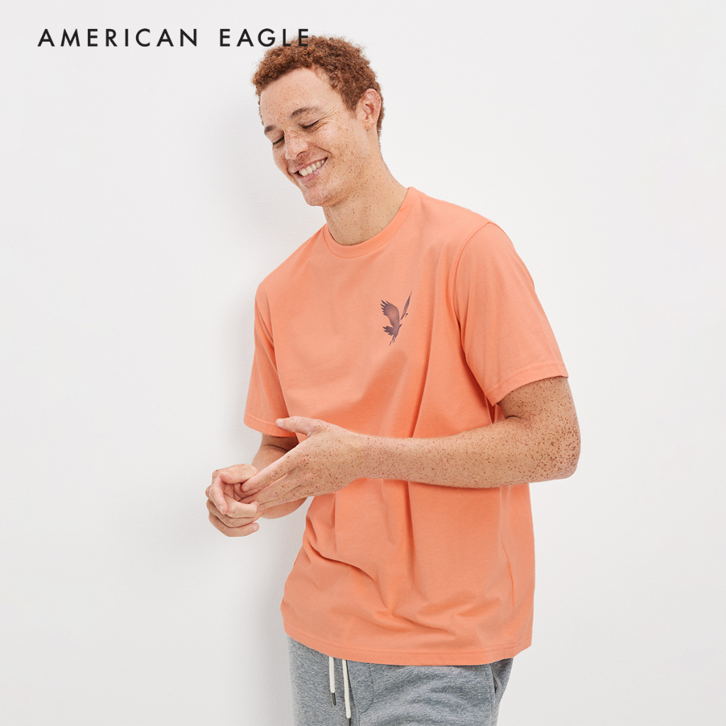 American Eagle Super Soft Logo Graphic T-Shirt เสื้อยืด ผู้ชาย กราฟฟิค ...