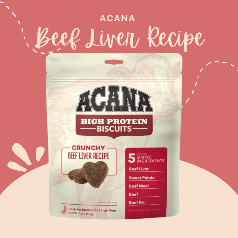 ขนมหมา Acana Biscuits Beef Liver Recipe | Shopee Thailand