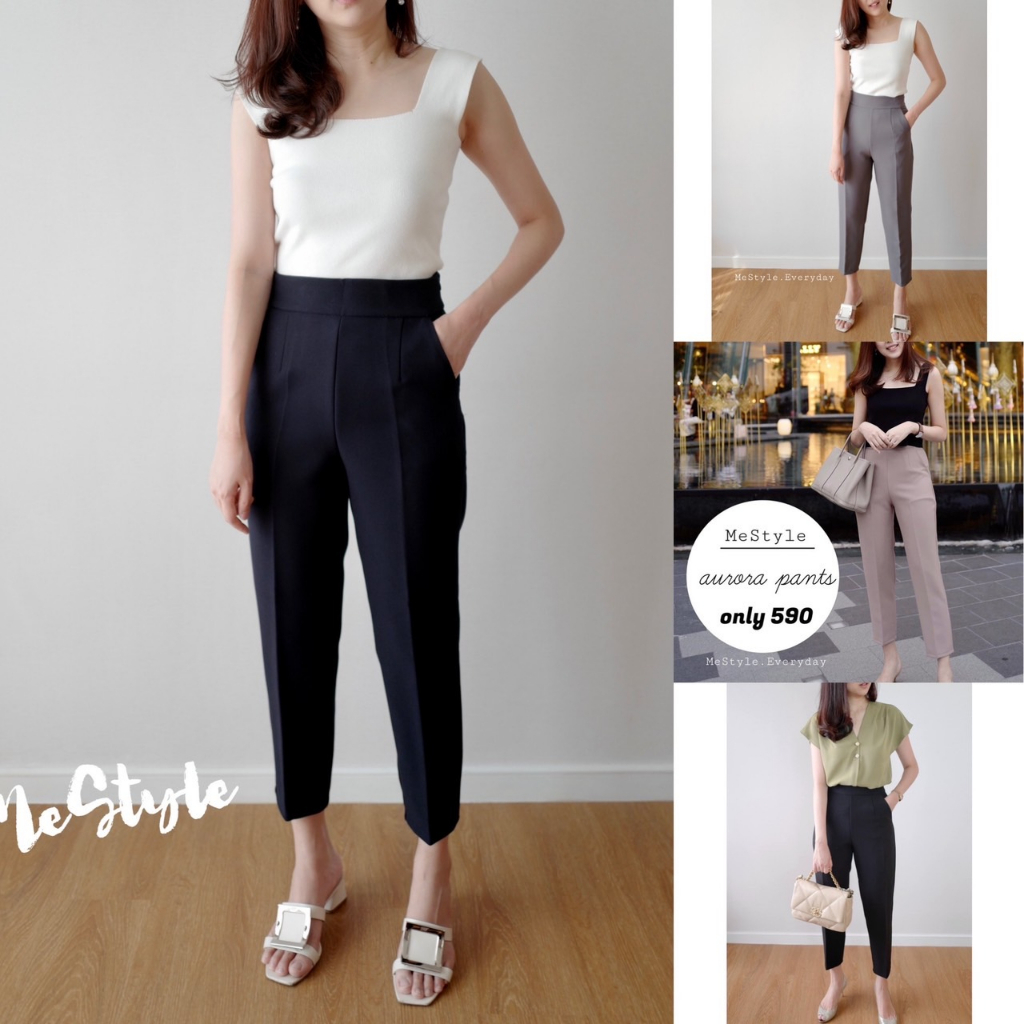 aurora pants พลาดไม่ได้เลยรุ่นนี้ คัตติ้งสวย กระเป๋าข้างใส่เที่ยว ใส่ทำงาน ได้หมดฮ่า | Shopee ...