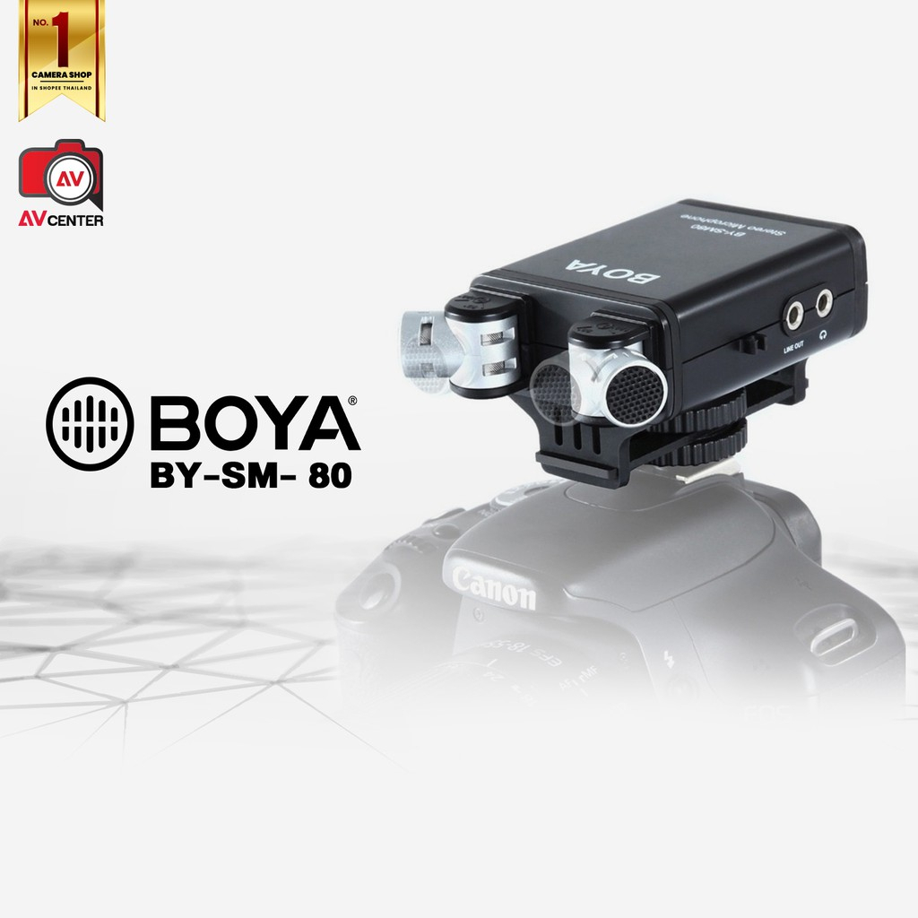 Boya Microphone SM-80 ไมค์ติดหัวกล้อง (ไม่มีประกัน) | Shopee Thailand