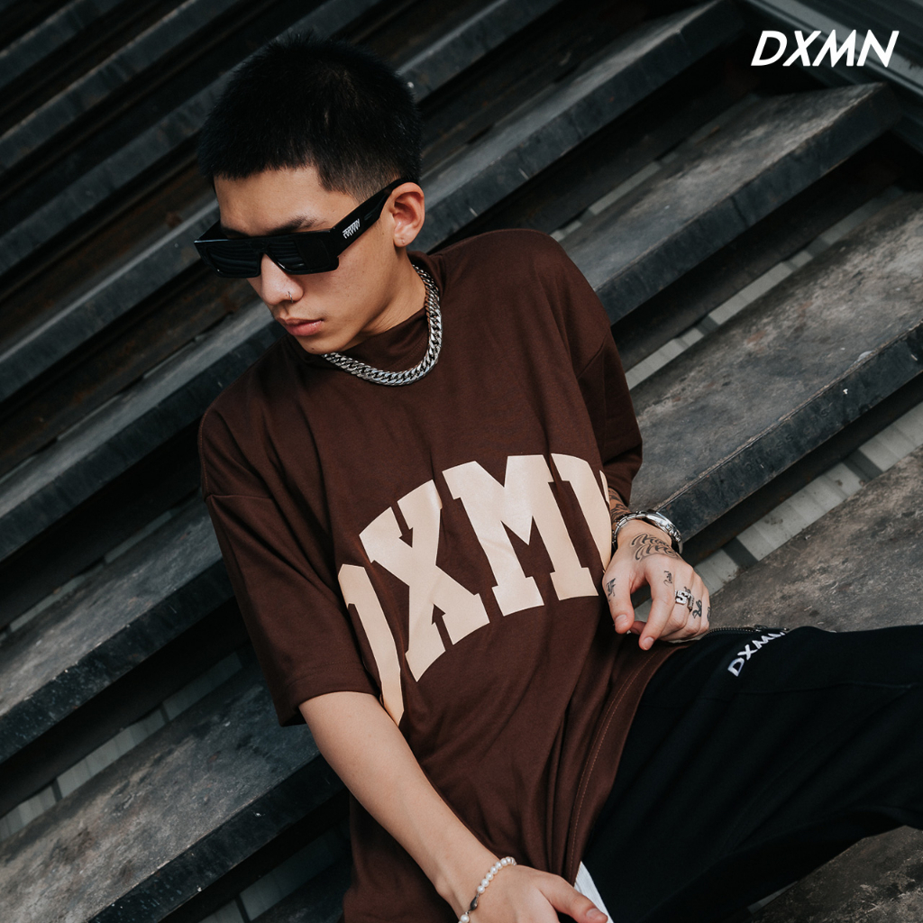 DXMN Clothing "DXMN HUSTLE" Oversized Tee (Brown) | Shopee Thailand